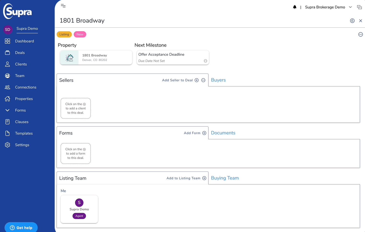 How to change the property address – Supra Transaction Management